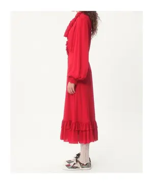 Valentino Garavani Ruffled Georgette Midi Dress