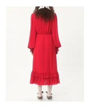 Valentino Garavani Ruffled Georgette Midi Dress