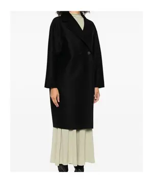 Harris Wharf London Drop Shoulder Coat - Black