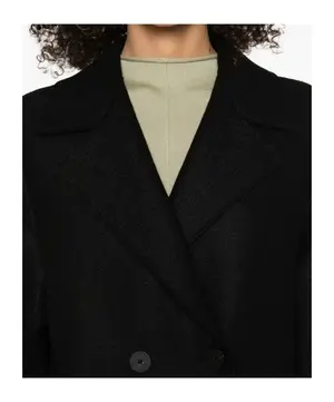 Harris Wharf London Drop Shoulder Coat - Black