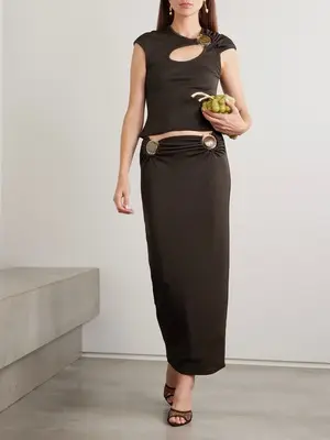 Christopher Esber Ribbed Knit Cut Out T-shirt