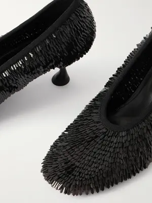 Proenza Schouler Sequined Mesh Pumps - Black