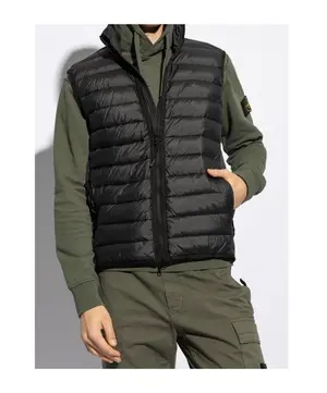 Stone Island Quilted Down Vest - Black