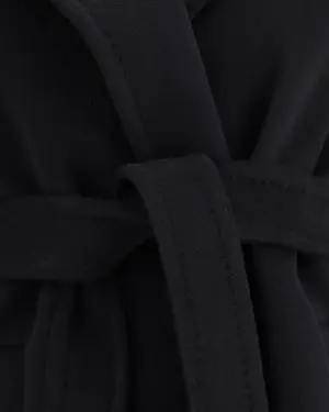 Max Mara Scire Belted Long-sleeved Coat - Black