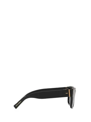 Dolce & Gabbana Logo Embellished Sunglasses - Black