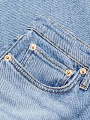 RE/DONE Straight Leg Cropped Jeans With Raw Edge Hem