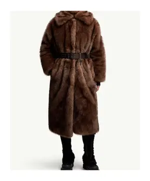 Moncler Arly Belted Down Coat - Brown