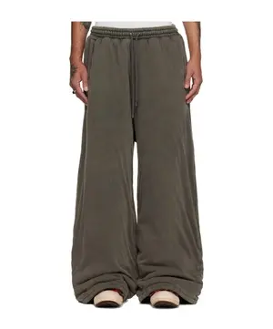 LU'U DAN Wadded Bontans Drawstring Casual Pants - Black