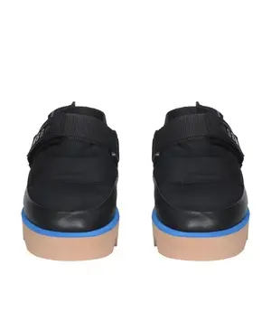 MSGM Logo Embossed Open Back Sandals