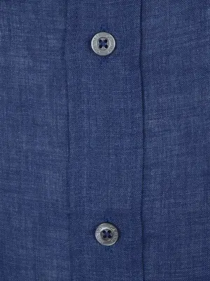Canali Textured Long-sleeve Shirt - Blue