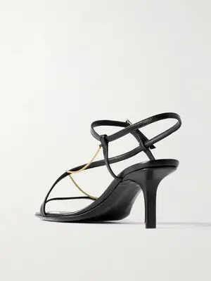 Loulou De Saison Siam Leather Sandals With Chain Detailing