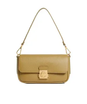 COCCINELLE C-me Lock Medium Shoulder Bag - Nude