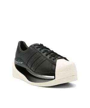 Y3 Gendo Superstar Leather Sneakers - Black