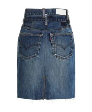RE/DONE Double Waisted Denim Skirt