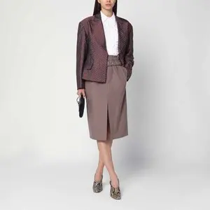 Dries Van Noten Belted High-waist Skirt With Front Slit - Multicolor