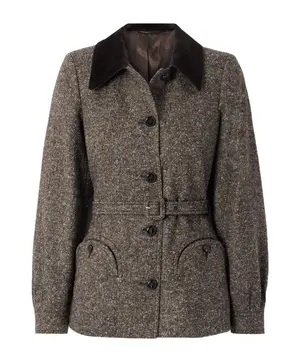 BLAZÉ MILANO Sarissa Belted Tweed Jacket