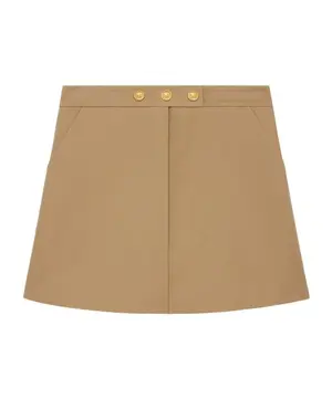 Celine Short Skirt In Cotton Gabardine