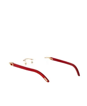 Cartier Rimless Rectangular Eyeglasses - White