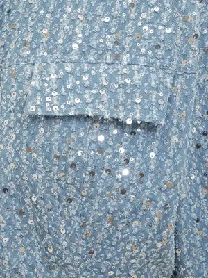 ROTATE BY BIRGER CHRISTENSEN Embellished Cropped Denim Jacket