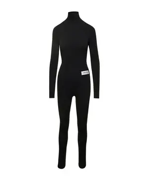 Dolce & Gabbana 1991-92 Print Detail Jersey Jumpsuit - Black