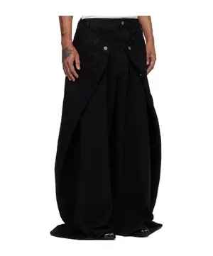 LU'U DAN Maxi Belt Loop Jeans - Black