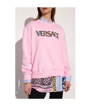Versace Embroidered Cotton Sweatshirt