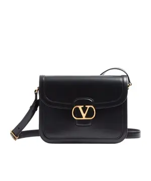 Valentino Garavani Vlogo Signature Messenger Bag - Black