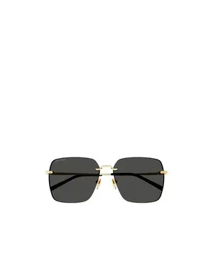 Gucci Specialized Fit Square Rimless Sunglasses - Black