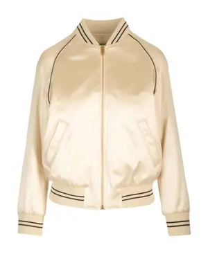 Celine Souvenir Teddy Jacket In Flowing Satin - No
