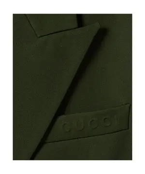 Gucci Double-breasted Light Wool Gabardine Jacket