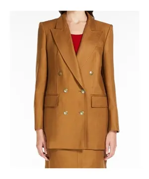 Max Mara Linen Double-breasted Suit Jacket