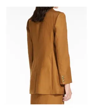 Max Mara Linen Double-breasted Suit Jacket