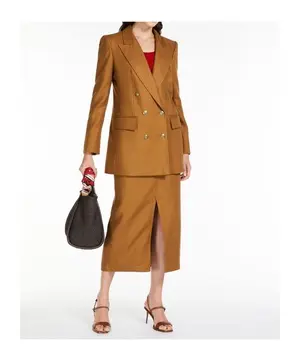 Max Mara Linen Double-breasted Suit Jacket