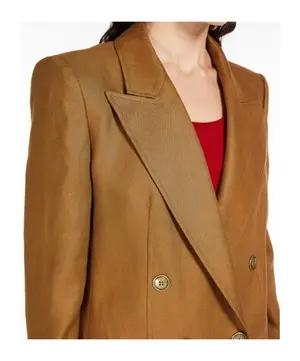 Max Mara Linen Double-breasted Suit Jacket