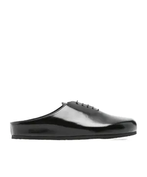 Jacquemus Lace-up Flat Mules - Black