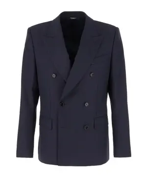 Dolce & Gabbana Dolce Gabbana Double-breasted Tailored Blazer - Black