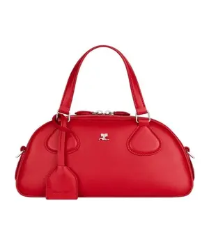 COURREGES Friday Bowling Top Handle Bag - Ruby Colour