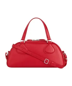COURREGES Friday Bowling Top Handle Bag - Ruby Colour
