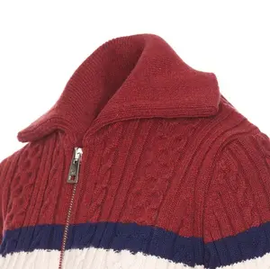 Maison Kitsuné Striped Zipped Knit Cardigan - No