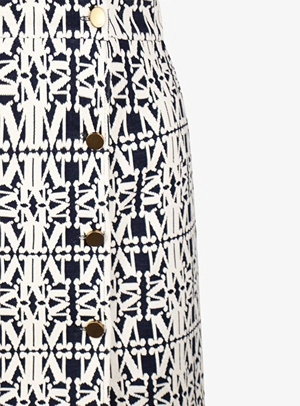 Max Mara Rock All-over Logo Patterned Skirt