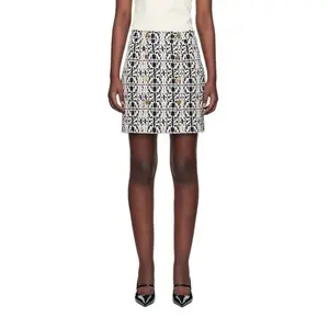 Max Mara Rock All-over Logo Patterned Skirt