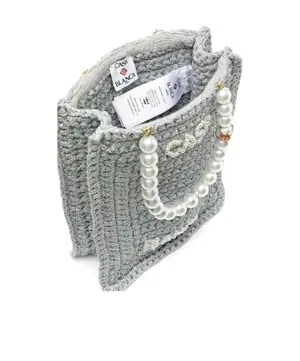 Casablanca Logo Embellished Tote Bag - Gray