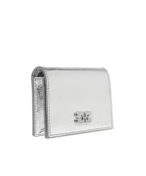 GANNI Wallet With Logo - Silver