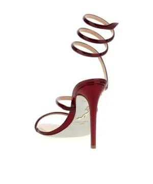 Rene Caovilla Cleo Spiral Strap Sandals - Red