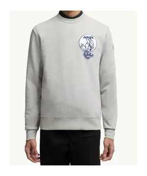 Moncler Mascot Patch Crewneck Sweatshirt - Grey