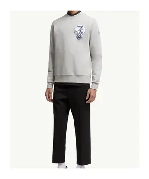 Moncler Mascot Patch Crewneck Sweatshirt - Grey