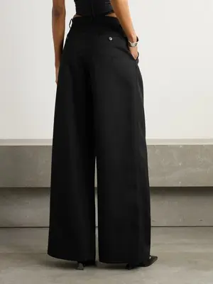 Magda Butrym Pleated Wool Wide-leg Trousers