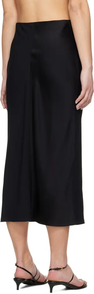 AMI Paris Straight Midi Skirt - Black