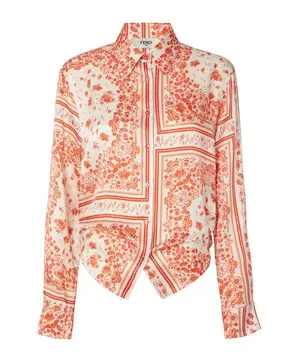 Fendi Printed Long Sleeve Shirt - Pink
