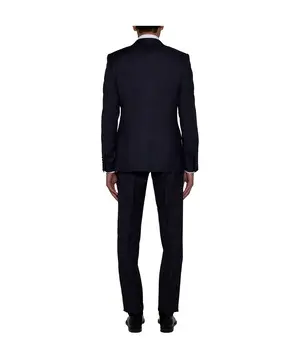 Dolce & Gabbana Dolce Gabbana Single-breasted Pressed Crease Tailored Suit - Black